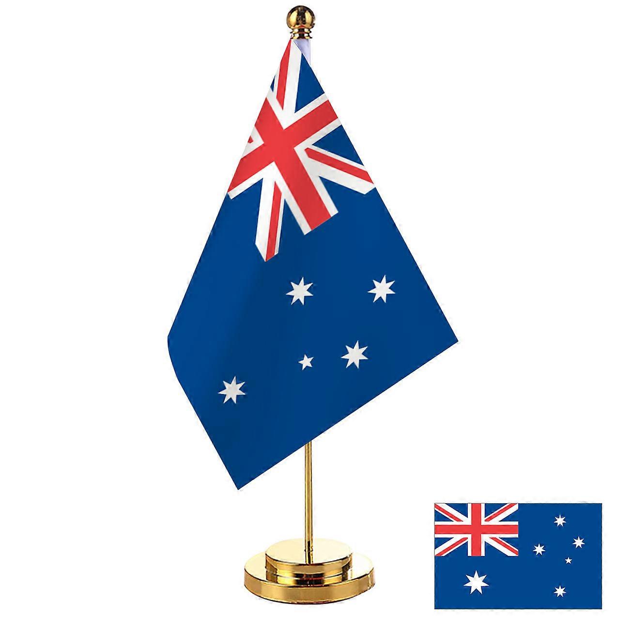 Australian flag office table flag stand desktop flag ornaments indoor ...