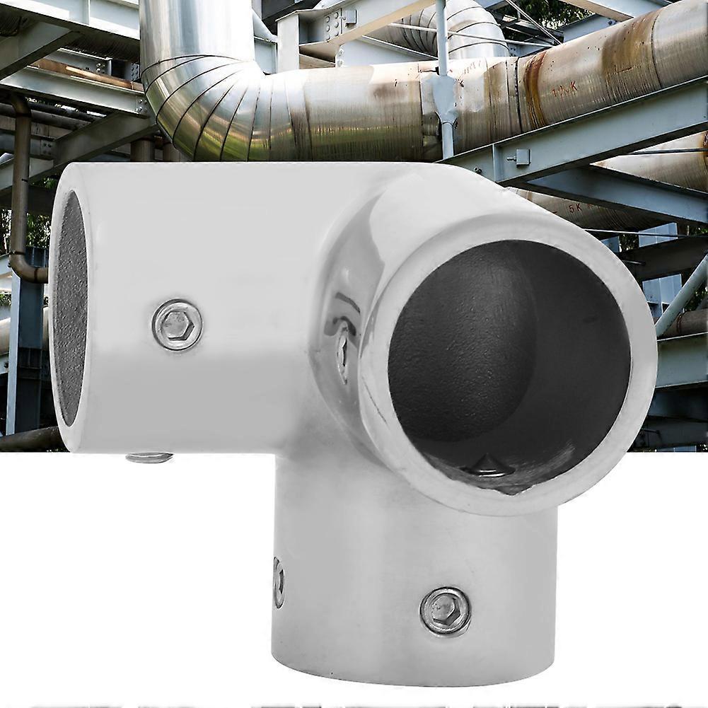 3-Way Stainless Steel Corner Pipe Fitting Tube Connector Side Outlet ...