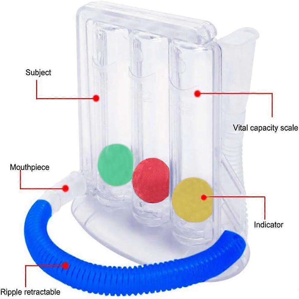 MERIGLARE Atemtrainer Lungentrainer 3 Ball Spirometer Incentive ...