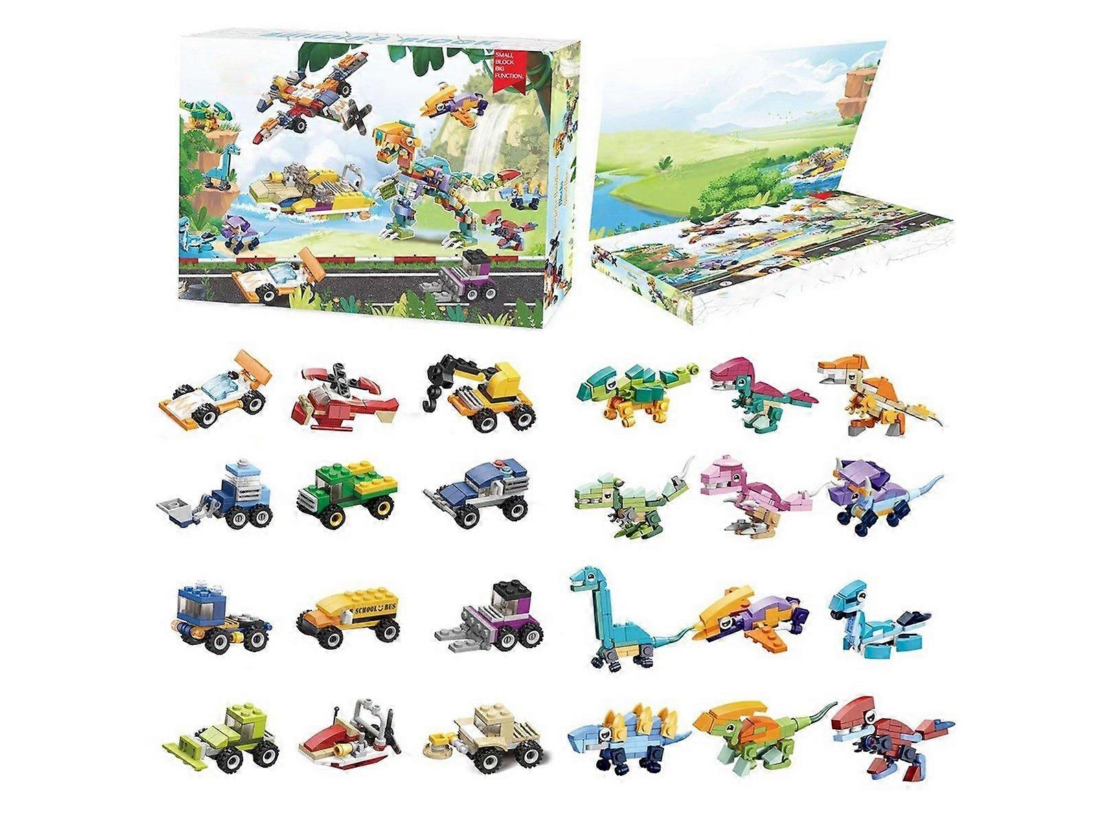Christmas Advent Countdown Calendar Dinosaur Building Blocks Toy Xmas ...