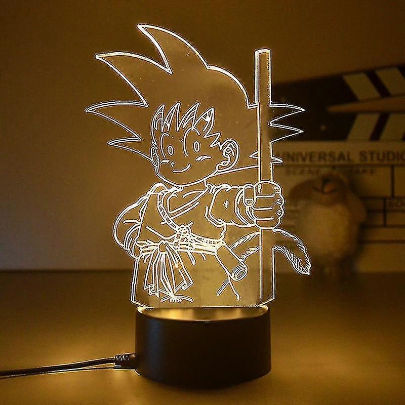 Goku Vegeta Anime Figure 3d Led Night Light Children Room Decor Dragon ...
