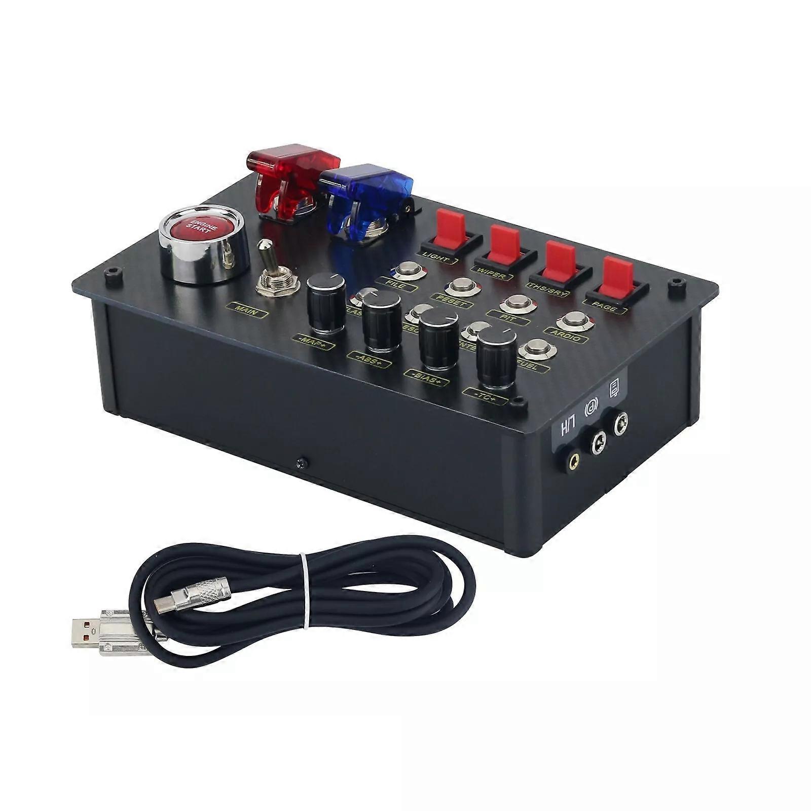 Simgic Compatible Racing Control Box with 37 Custom Keys, Carbon Fiber ...