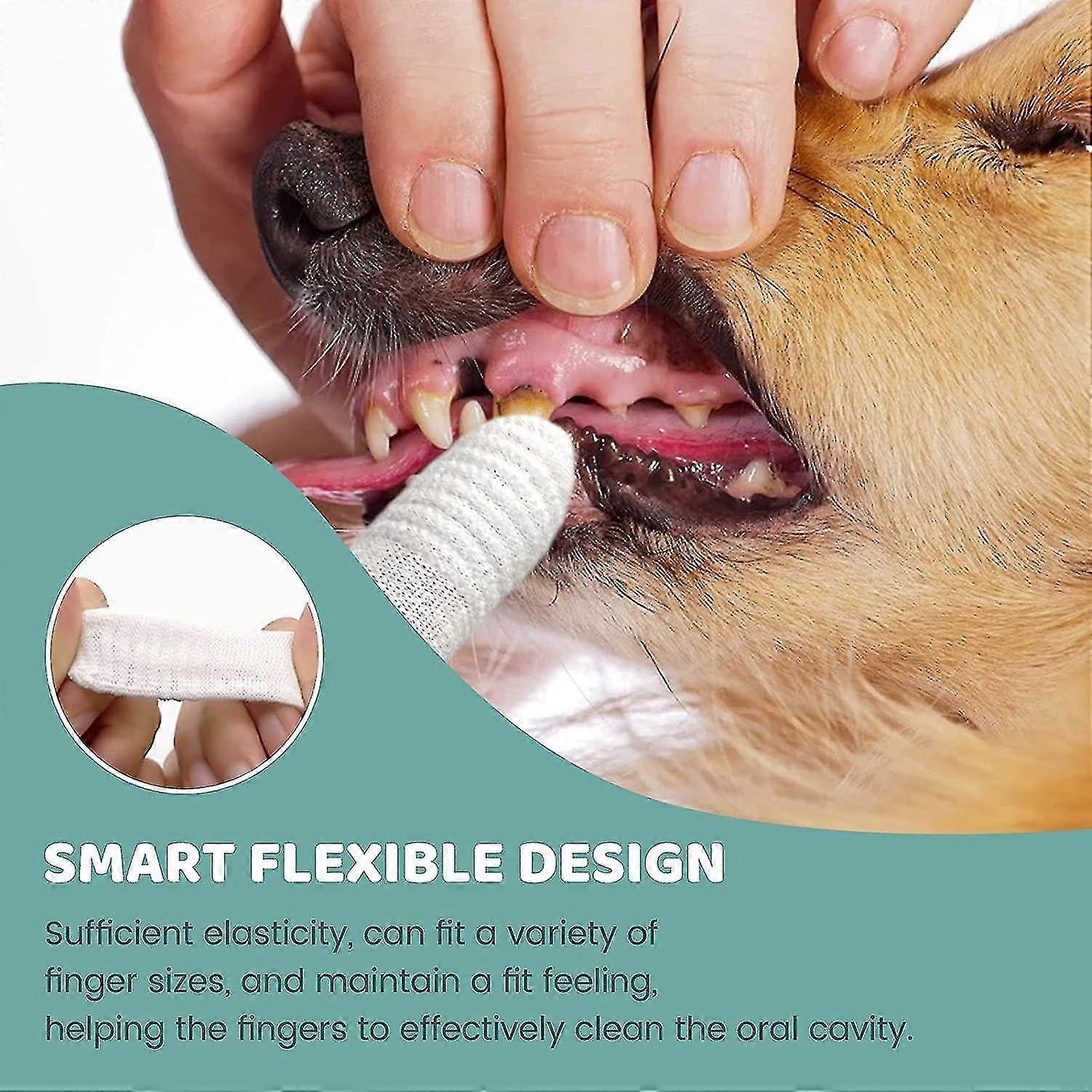 Dog Finger Toothbrush, Cloth Pet Finger Toothbrush Dental Hygiene ...