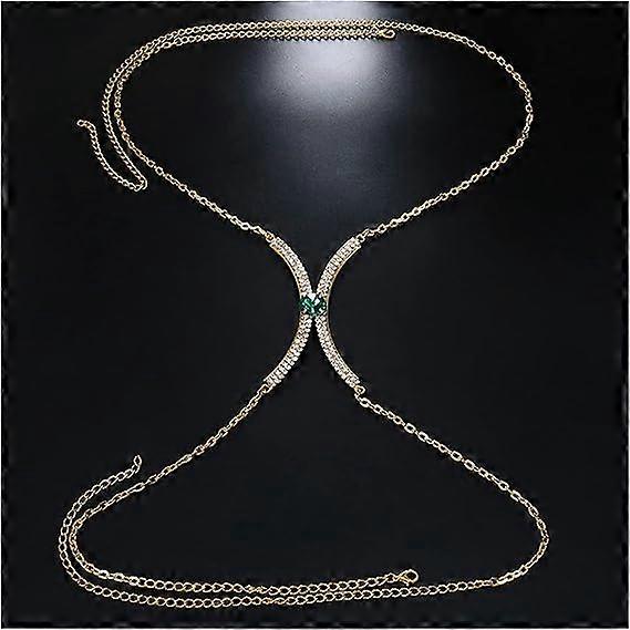 1pcs Rhinestone Chest Bracket Bras Chain Body Jewelry Sexy Bikini ...