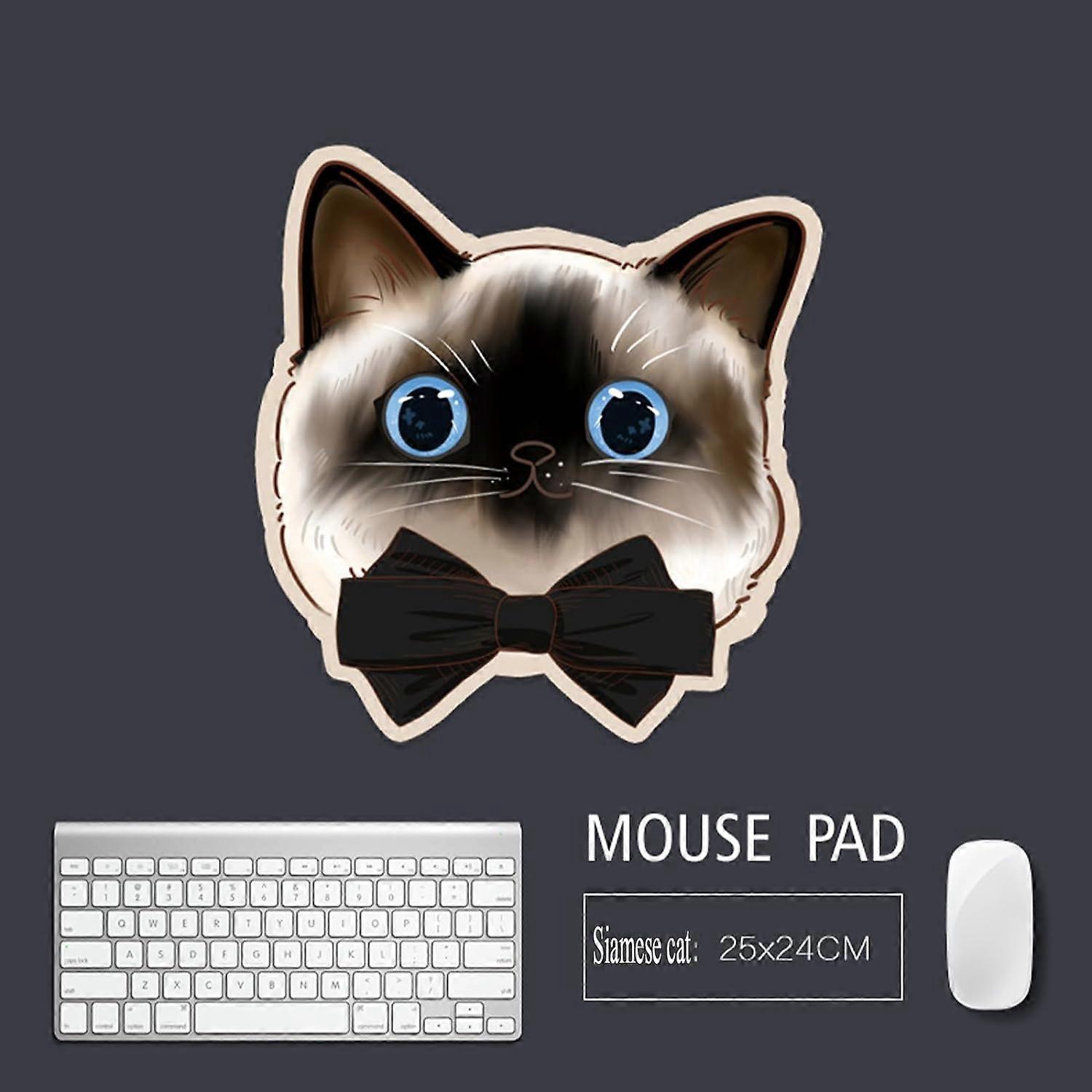 Siamese Cat Mouse Pad Cute Office Mouse Pad Cartoon Design Computer ...