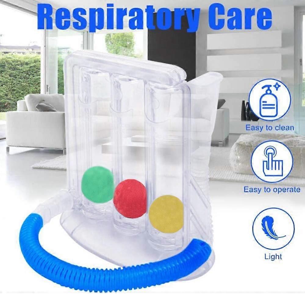 Breathing trainer for breathing exercises - Lung trainer 3 chamber ...