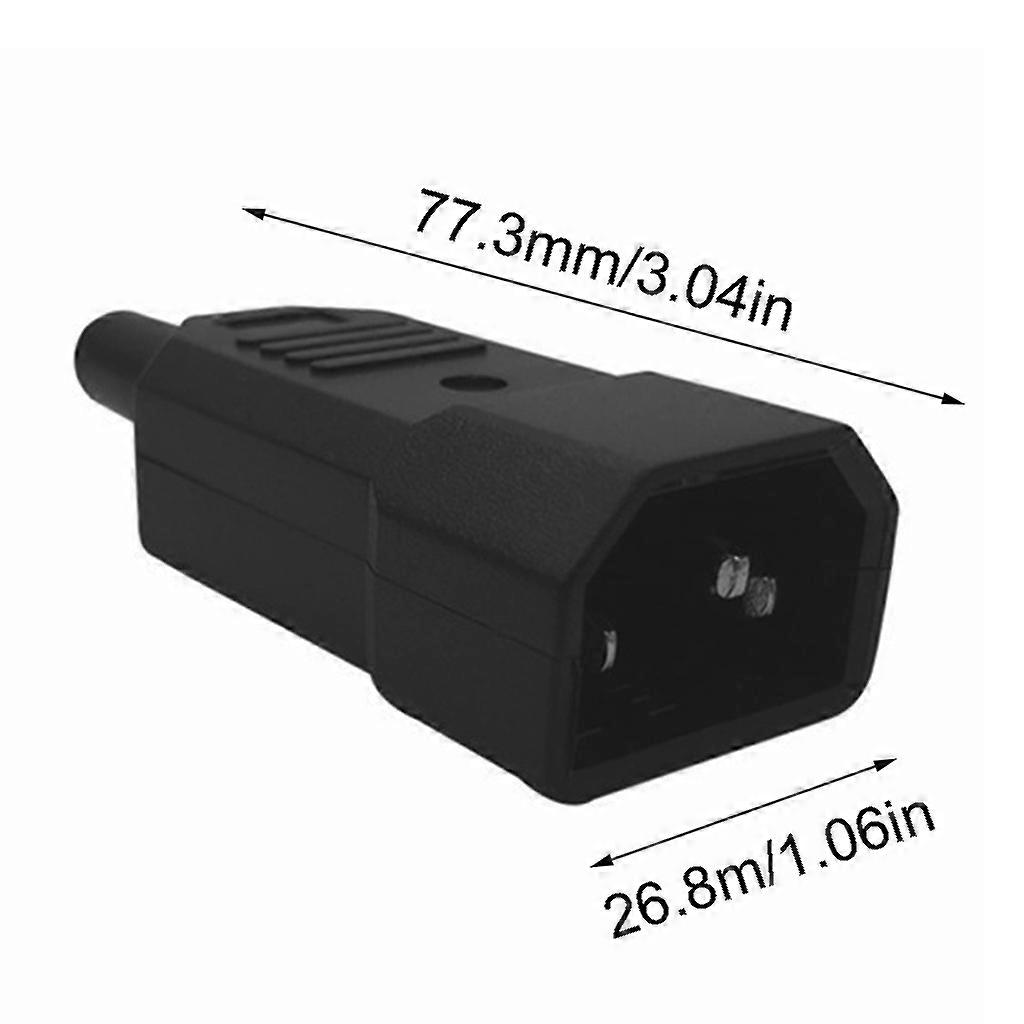 IEC C14 Male Plug Rewirable Power Connector 3Pin IEC-C14 Socket ...