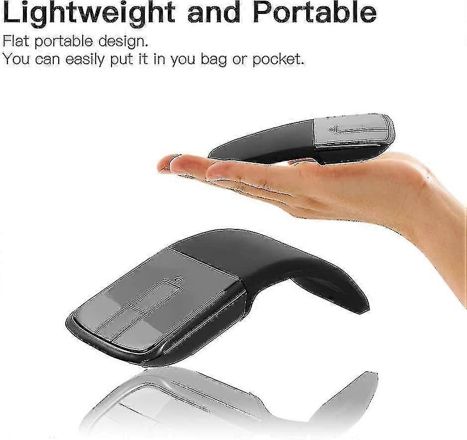 Mini Wireless Mouse Folding Arc Touch Mouse 2.4ghz Optical Computer ...