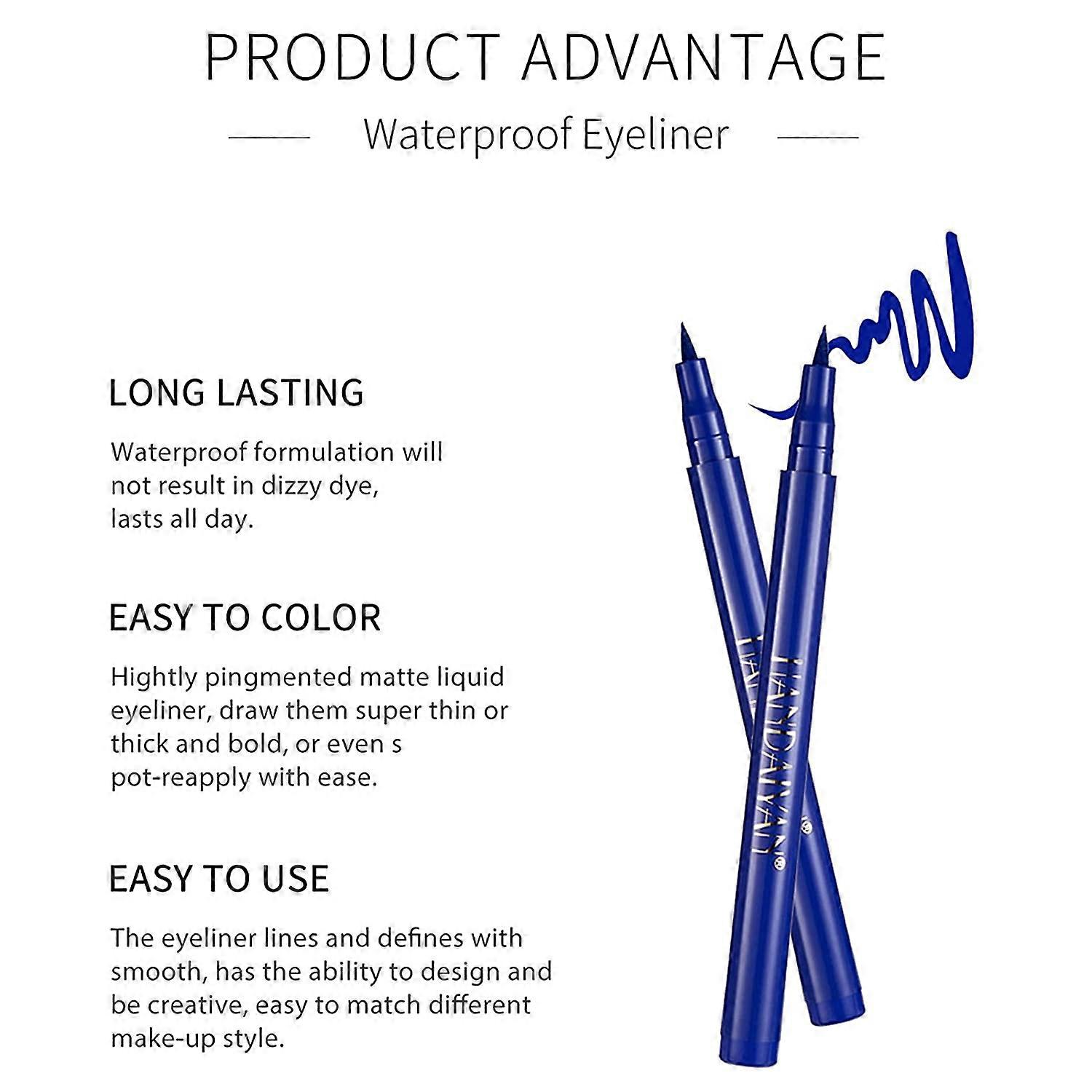 12PCS Matte Rainbow Colorful Liquid Eyeliner Set, 12 Colors Soft and ...