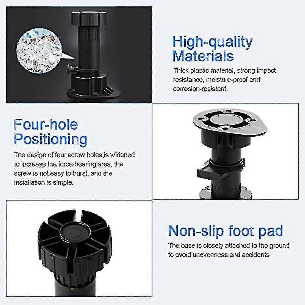 20pcs Furniture Feet Adjustable Cupboard Foot Leg Unit Cabinet Legs ...