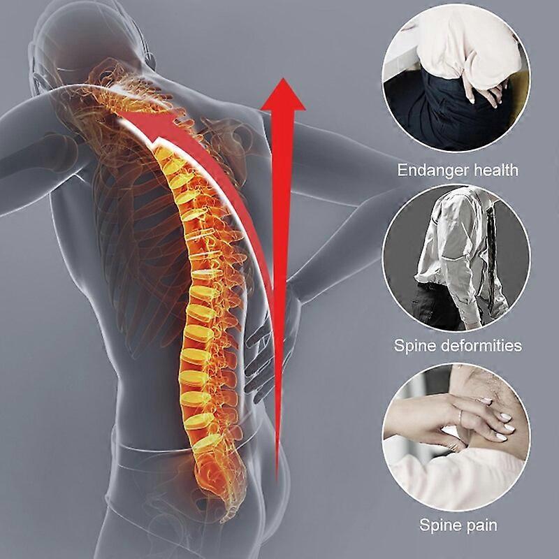 Metal Full Back Brace Posture Corrector Men Women Upper Back ...