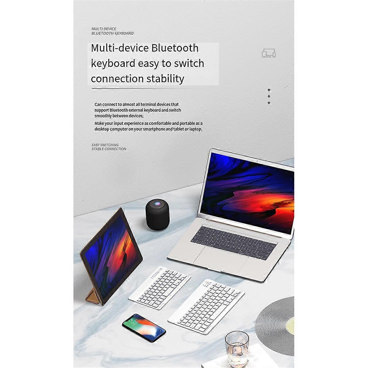 10inch Backlit Keyboard Bluetooth Protable Mini Mute Keyboard for Cell ...