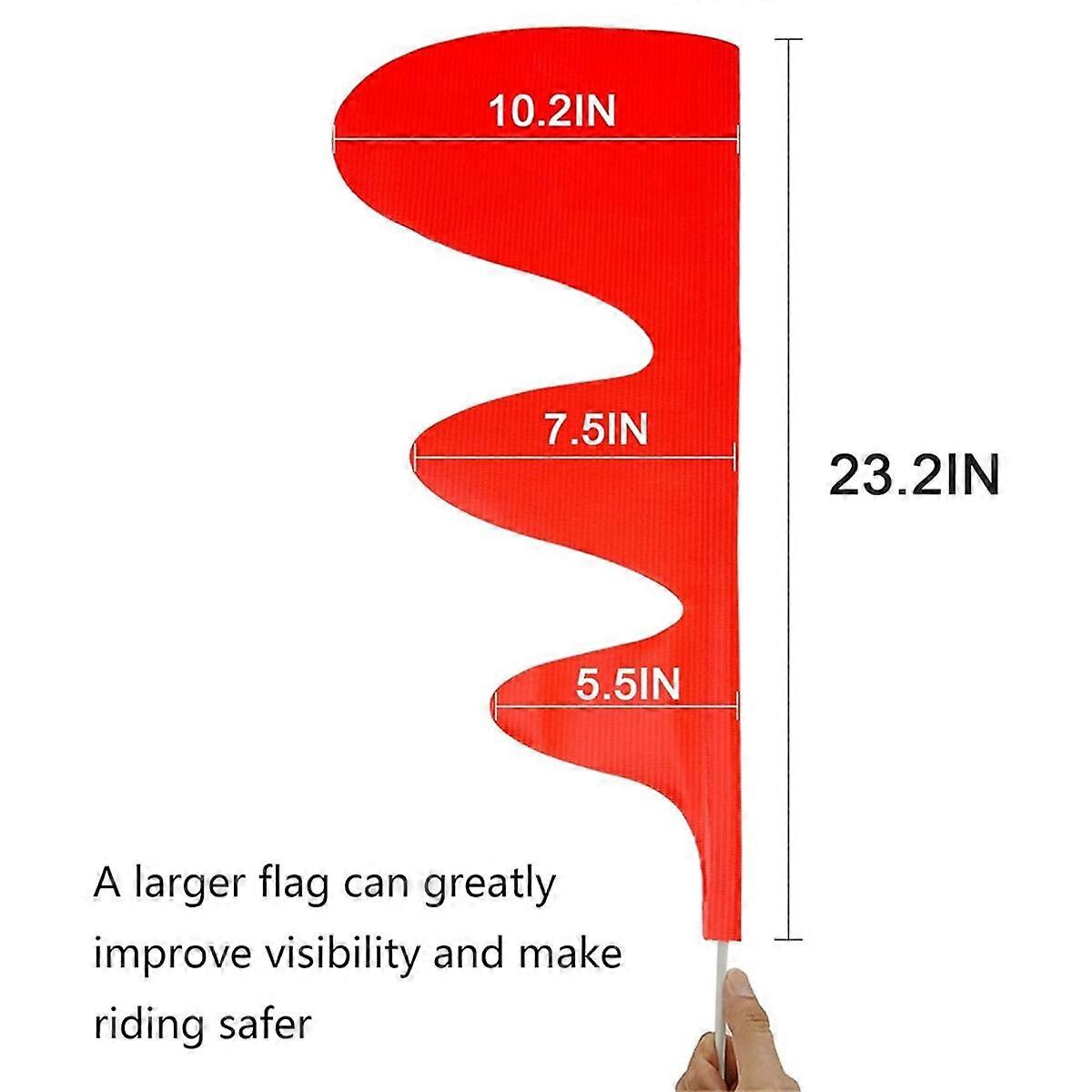 2 Pcs Bike Safety Flags Kids Bike Flag, Bike Trailer Flag Adjustable 6 ...