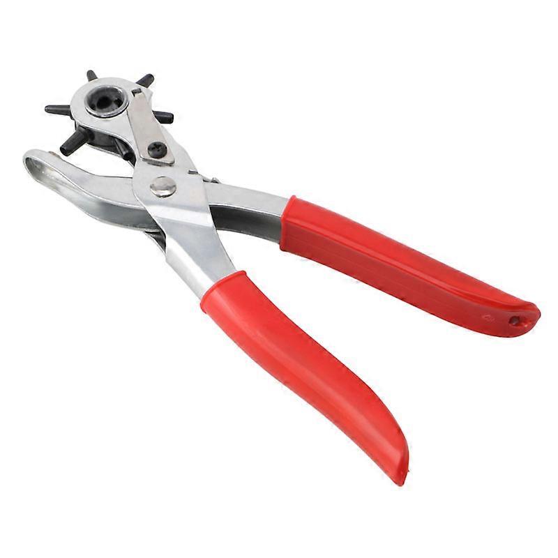 Heavy Duty Revolving 6 Hole Leather Belt Paper Eyelet Cut Plier Punch ...