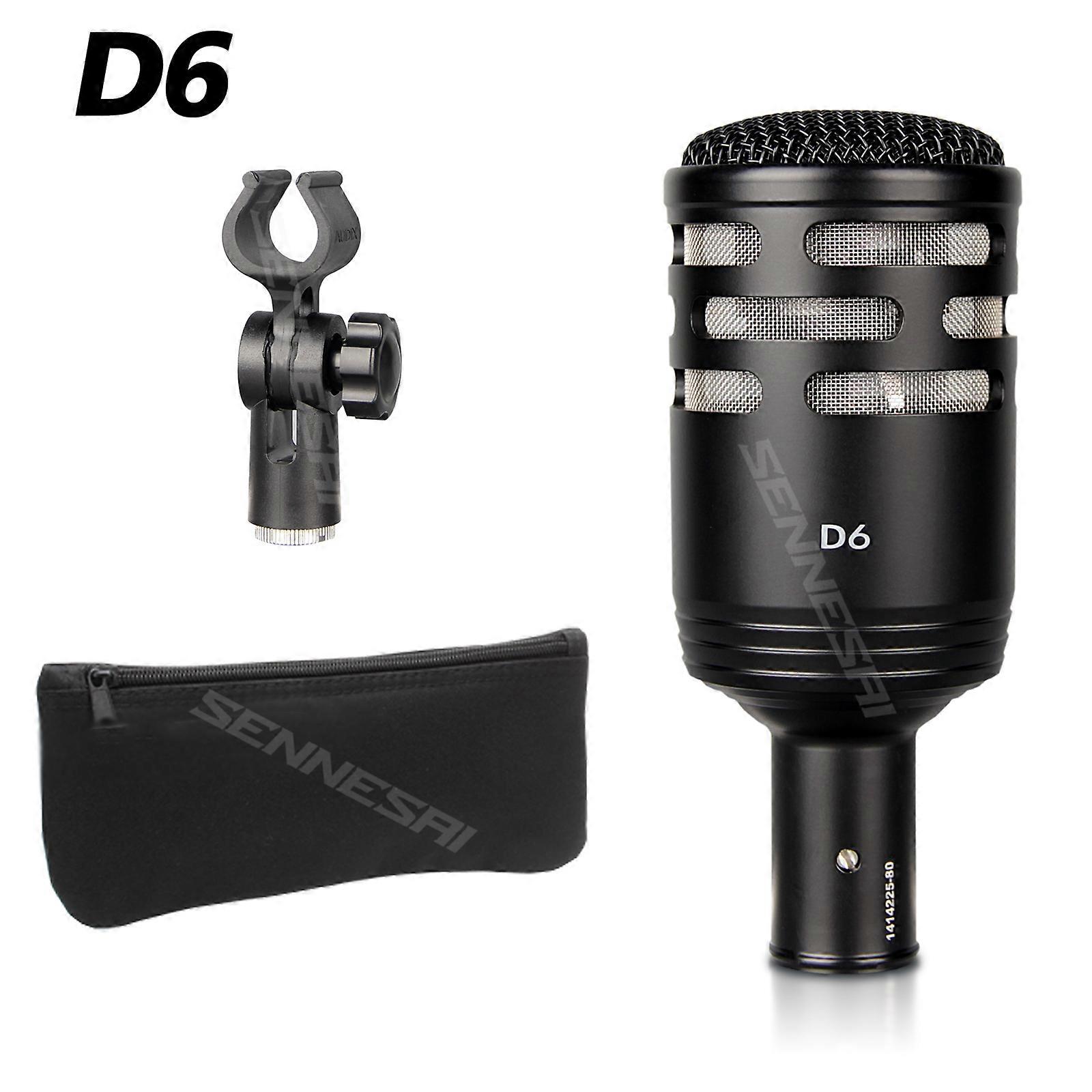 TOP-D6 Drum Microphone Instrument Kick Drum Bass Microphone Metal ...
