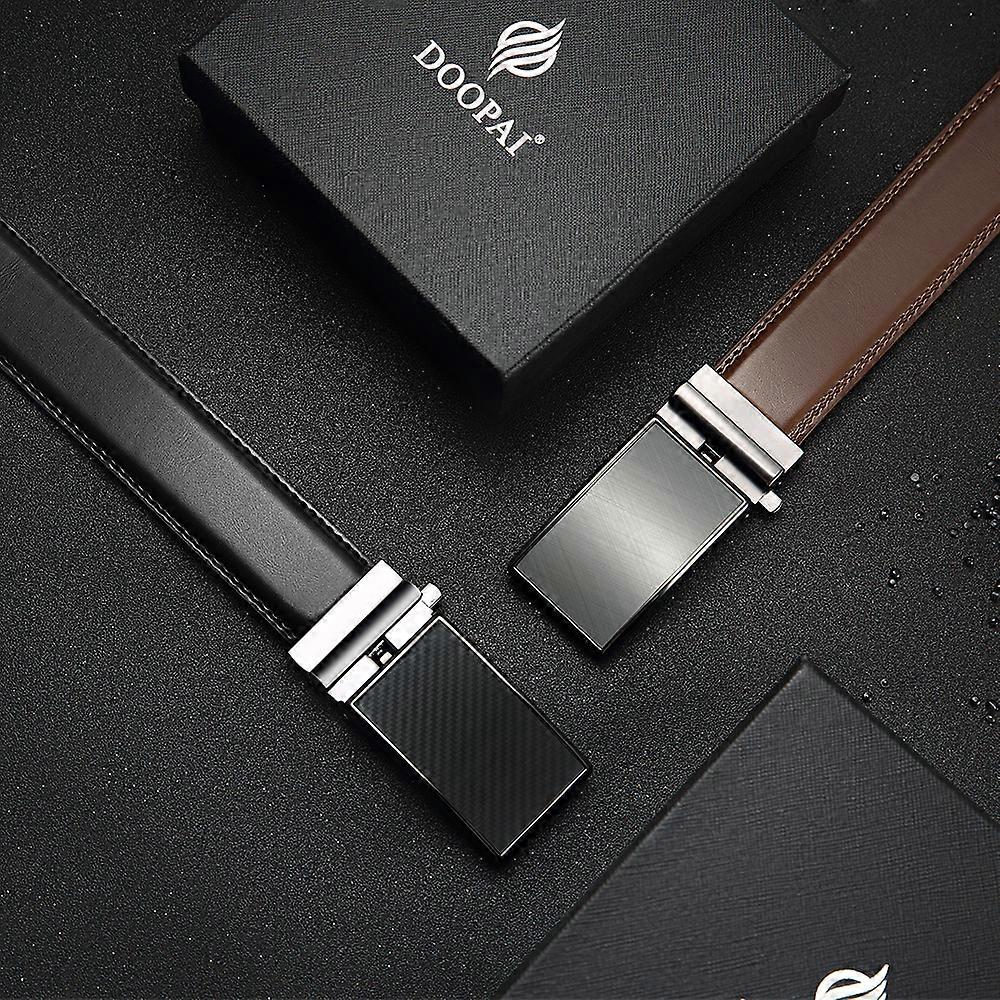 DOOPAI Mens Leather Belt Automatic Genuine Leather Belts Leisure ...