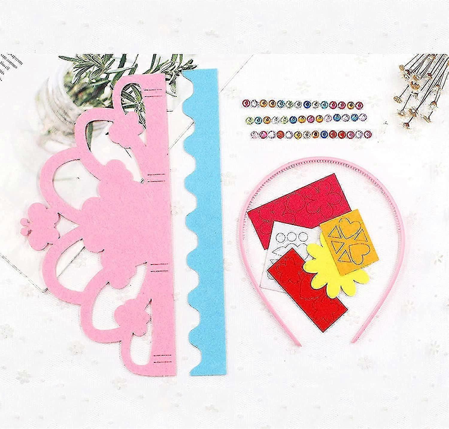 Pack Of 6 Birthday Crown Children, Diy Felt Party Hats Craft Set For ...