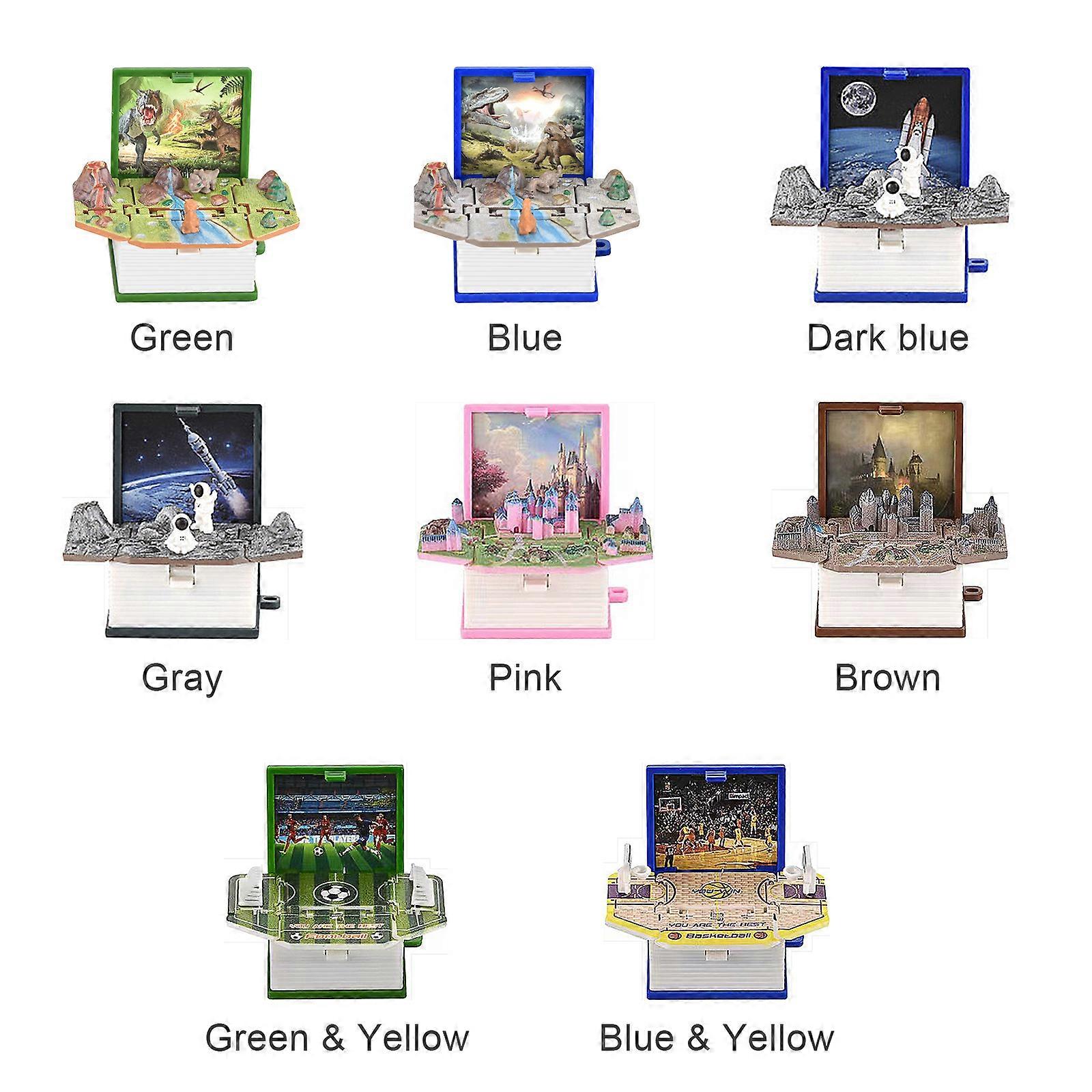 3D Dinosaur Book Keychain - Mini Foldable Pop-up Book with Cute ...