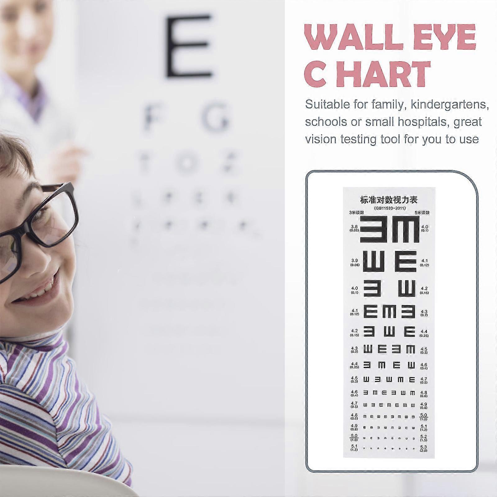 Plastic Eye Chart Eye Exam Chart Childrens Eye Chart Standard Eye Chart Wall Eye-chart | Fruugo UK