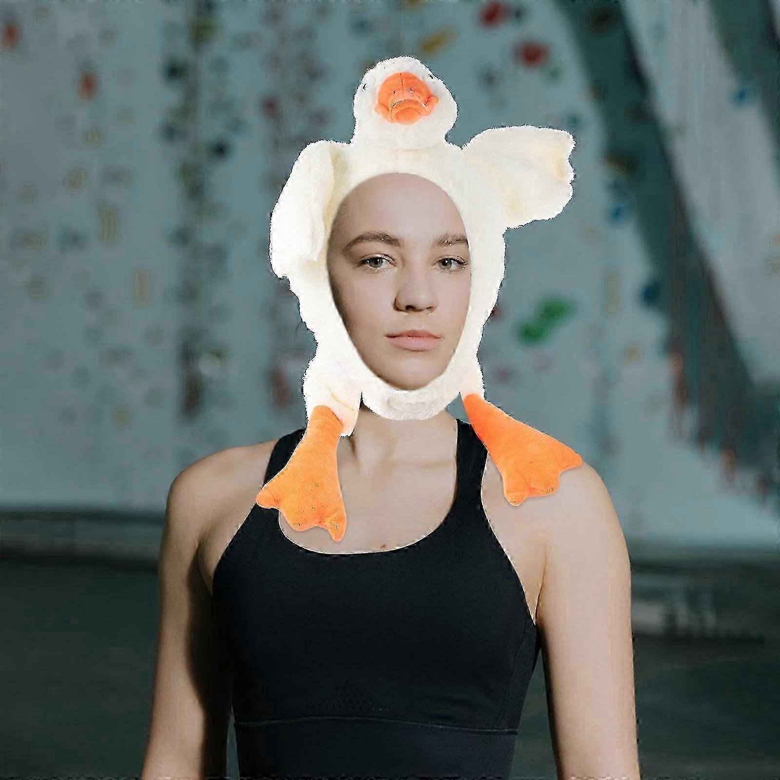 Kids Hats Party Photo Booth Props Swan Plush Hat Swan Plush Toy Cute ...