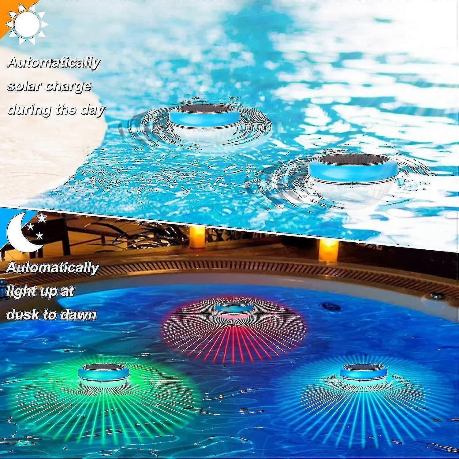Floating Pool Lights,solar Pool Lights With Rgb Color Changing,ipx6 ...