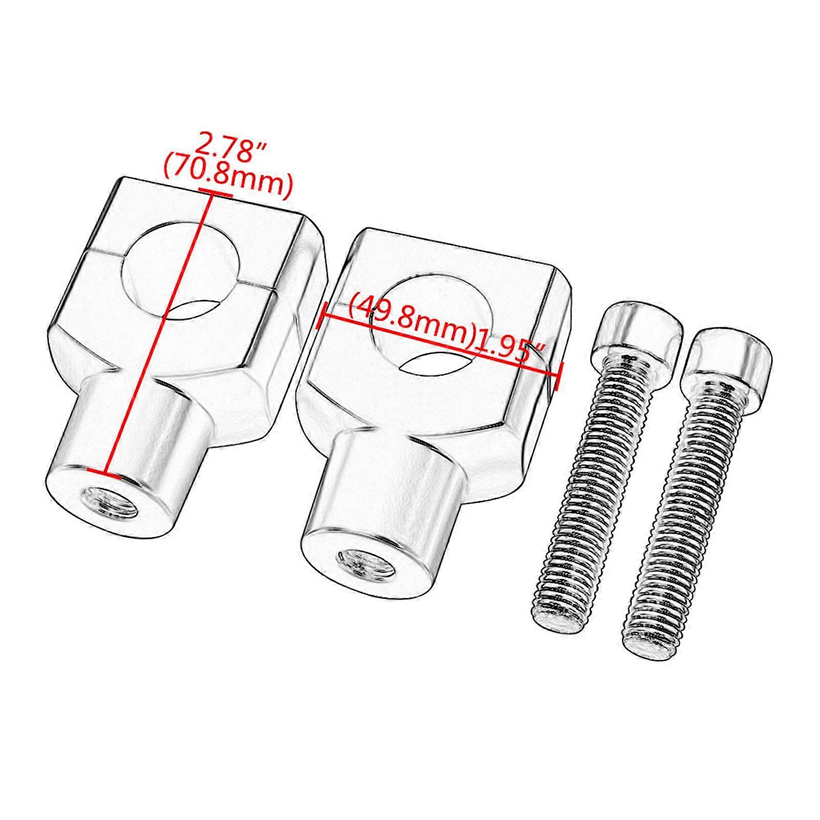 25mm Motorcycle Handlebar Risers Clamps Durable Stainless Steel with ...