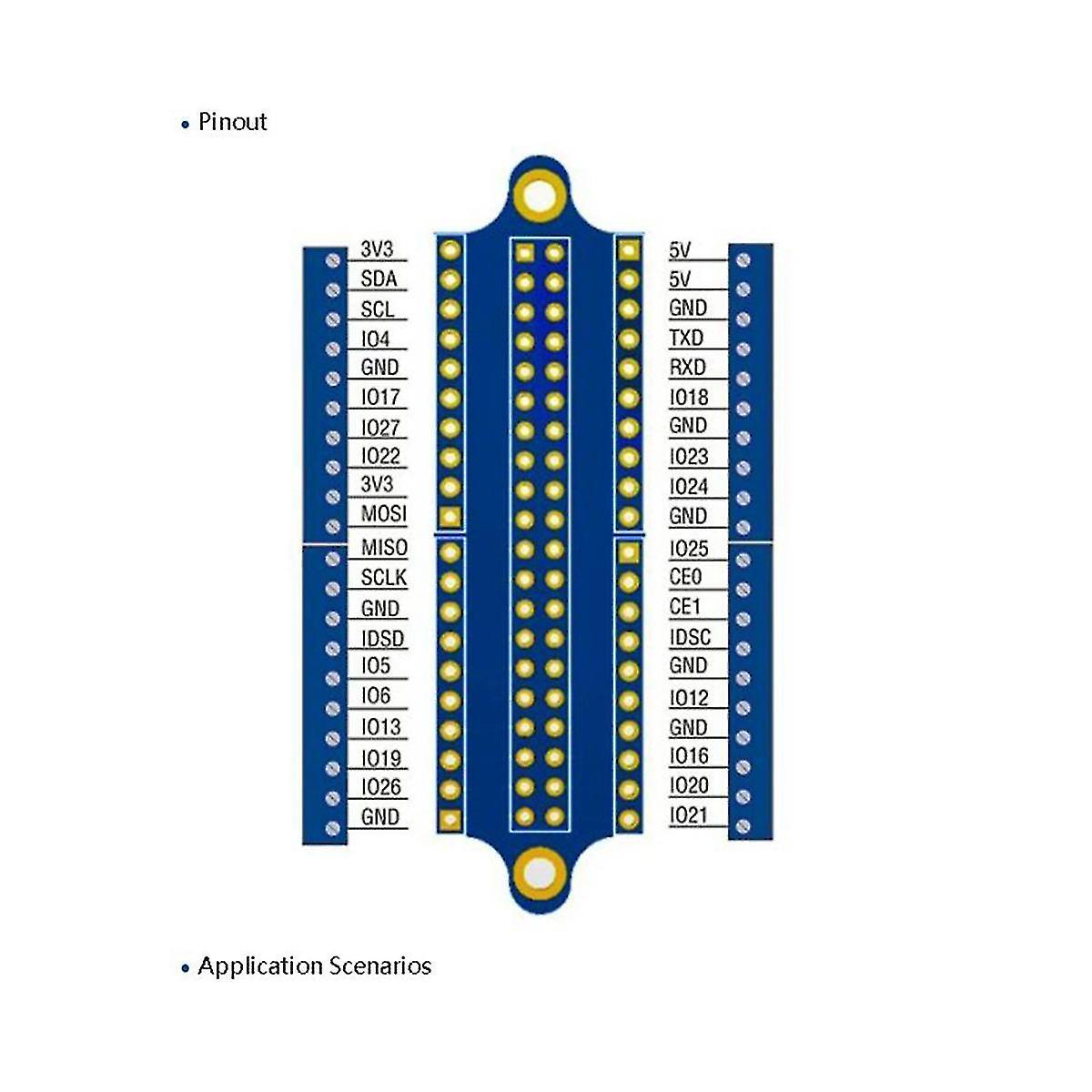 Terminal Breakout Board Gpio Expansion Board Terminal Breakout Board for 4b/3b+/3b/2b/1b+/zero ...