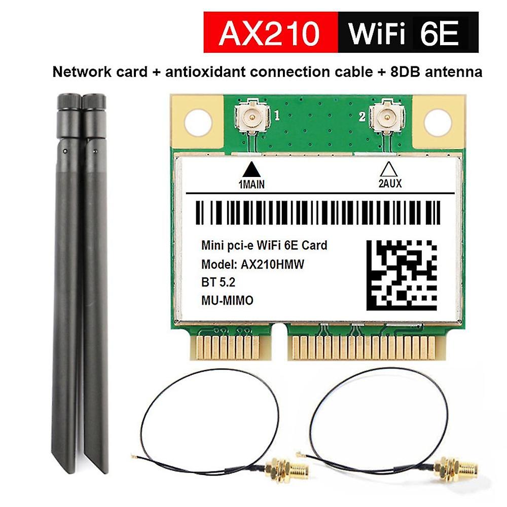 Ax210 5374m Wifi 6e 5g Gigabit Wireless Network Card Mini Pcie 5.2 ...