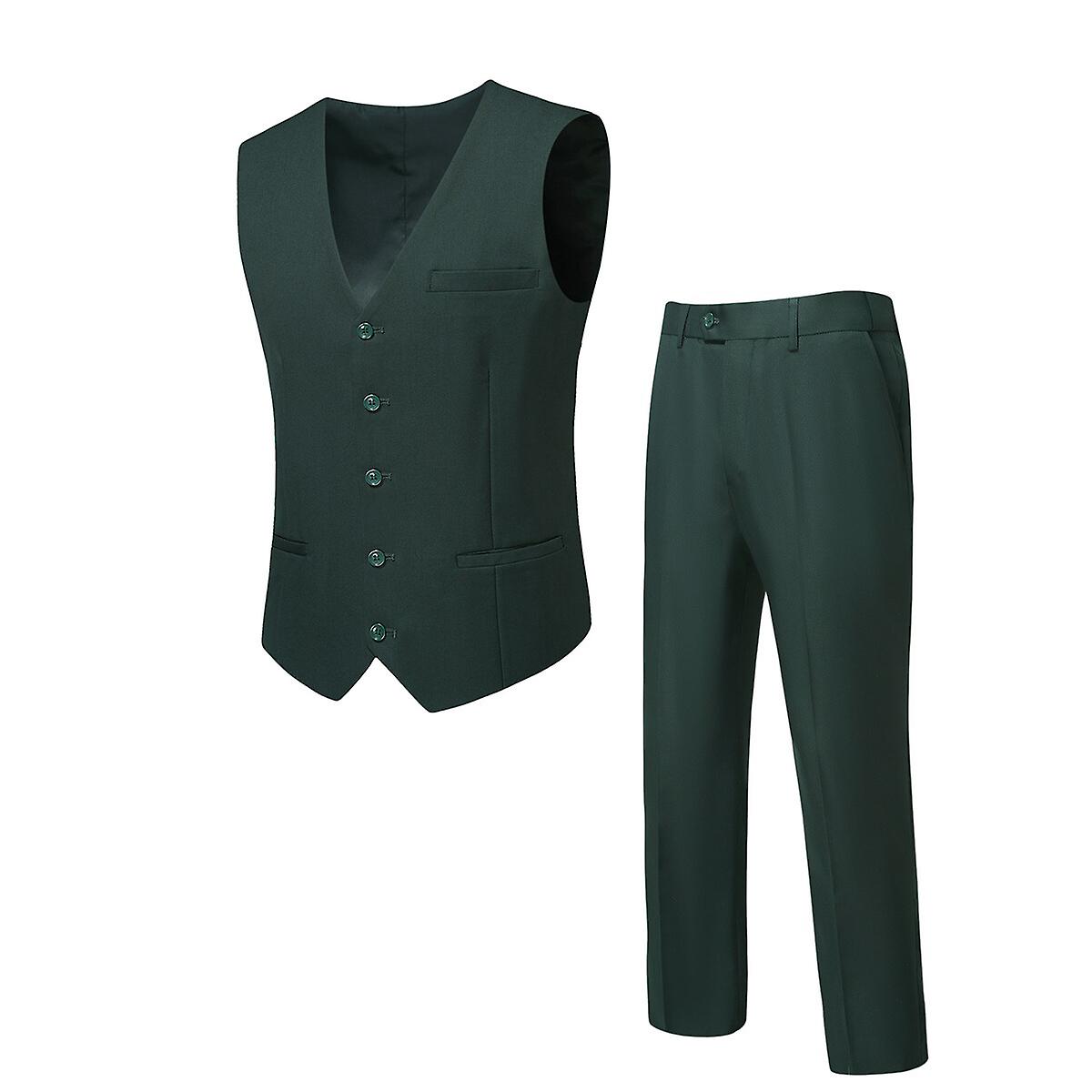 Allthemen Men's Suit, 2-Piece Suit Vest and Pants, Slim Wedding Vest ...