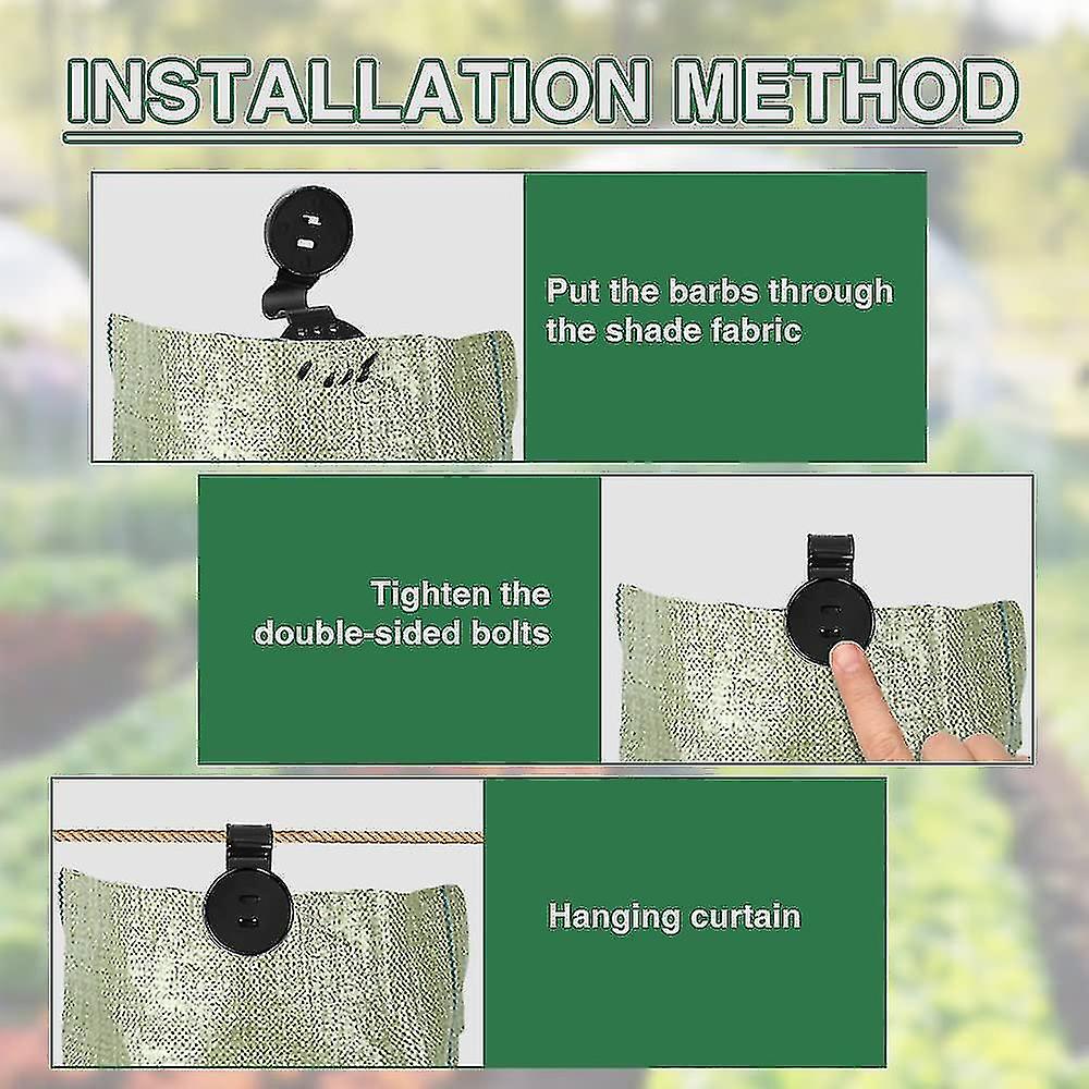 100 Pack Shade Cloth Heavy Duty Lock Grip, New Shade Cloth Fix Plastic ...