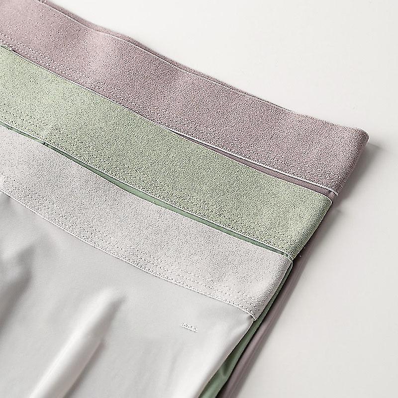 3PCS Ice silk 5A antibacterial mulberry silk men's underwear, cold ...