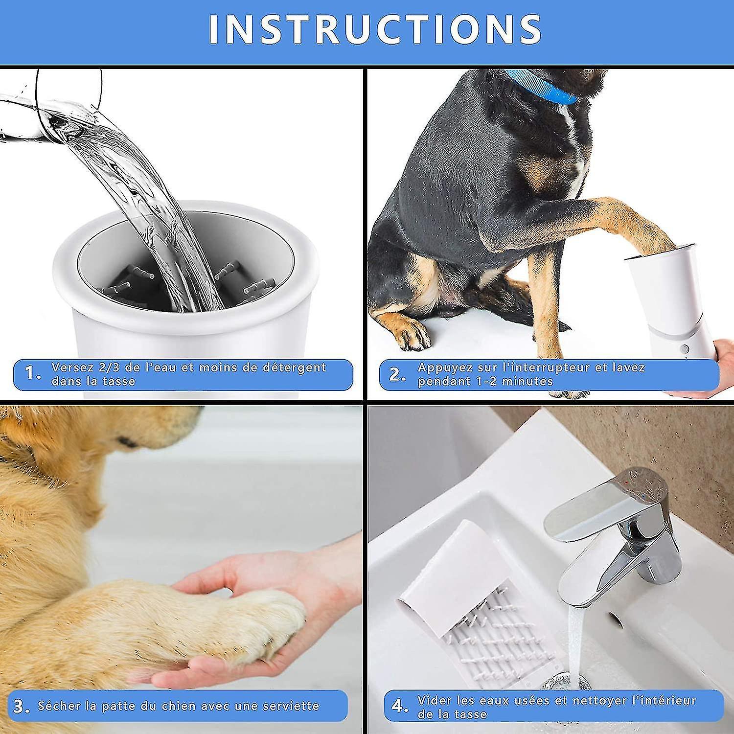 Electric Dog Paw Cleaner, Automatic Paw Cleaner, Portable Dog Paw ...