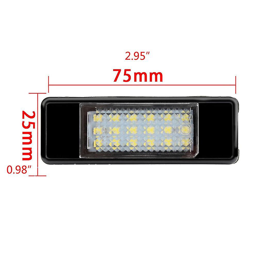 2Pcs LED License Number Plate Light Lamp for Citroen C2 C3 C4 C5 C6 DS3 ...