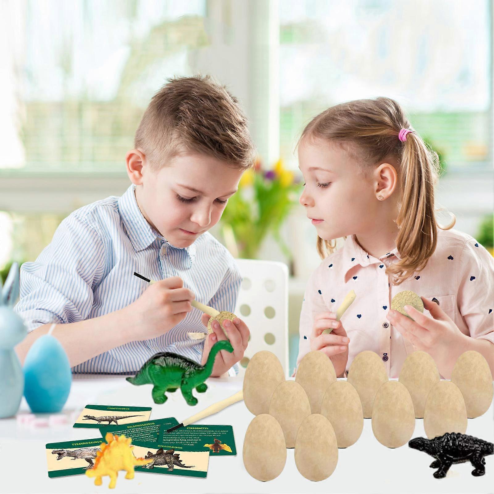 Dino Egg Dig Kit with Digging Tools Treasure Searching Dinosaur-Fossil ...