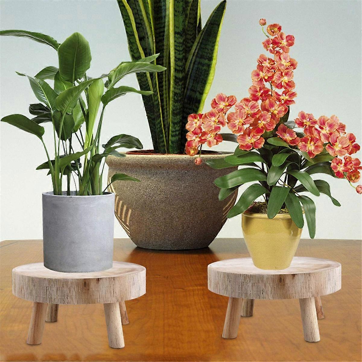 Mini Wooden Stool Display Plant Stand Decorative Wood Plant Stool ...