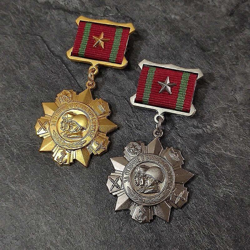 Soviet Excellent Service Medal Vintage Metal Badge CCCP Successful ...