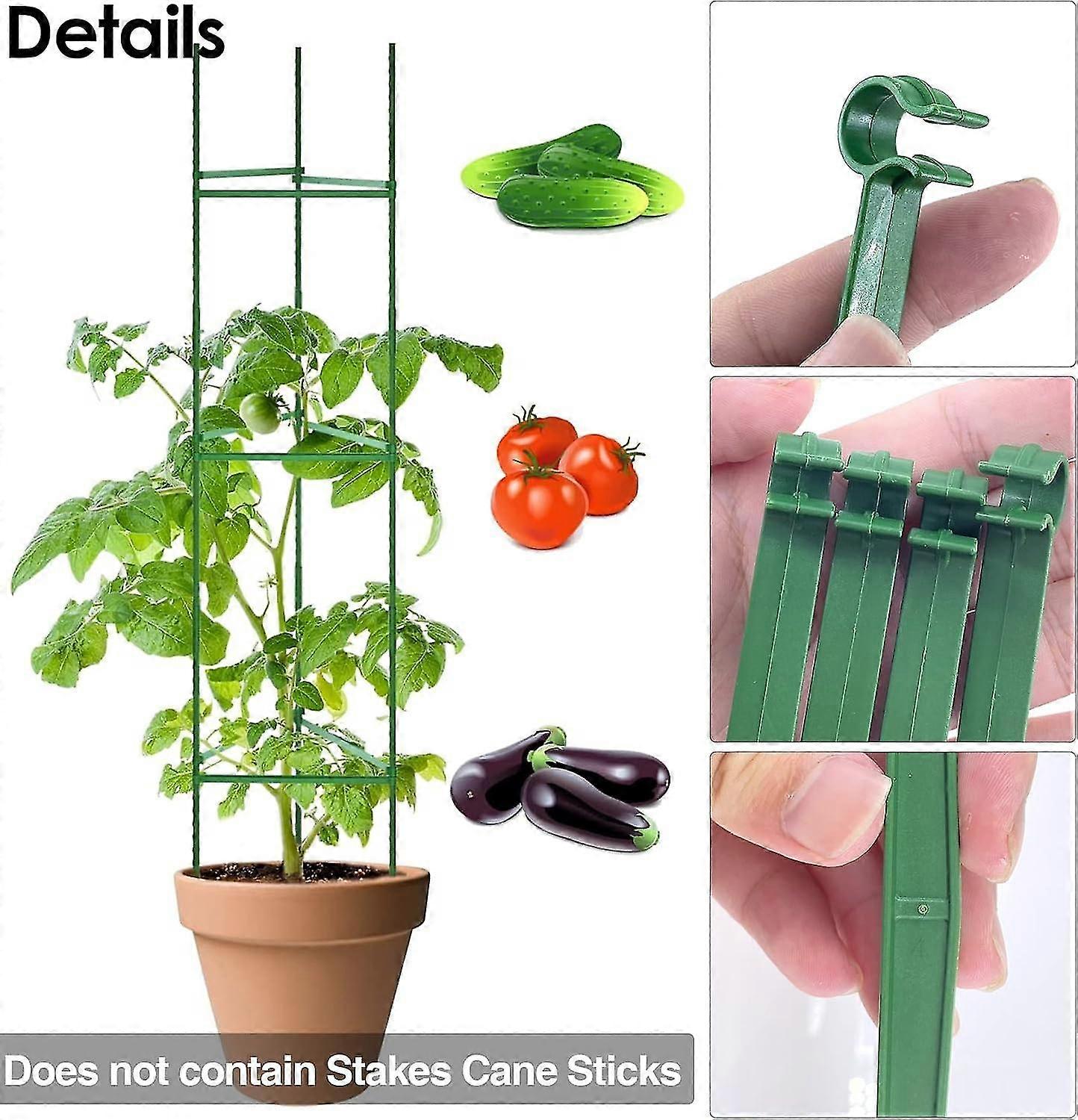 30 Pack Tomato Cage Garden Stake Support Vegetable Trellis Rod Supports ...