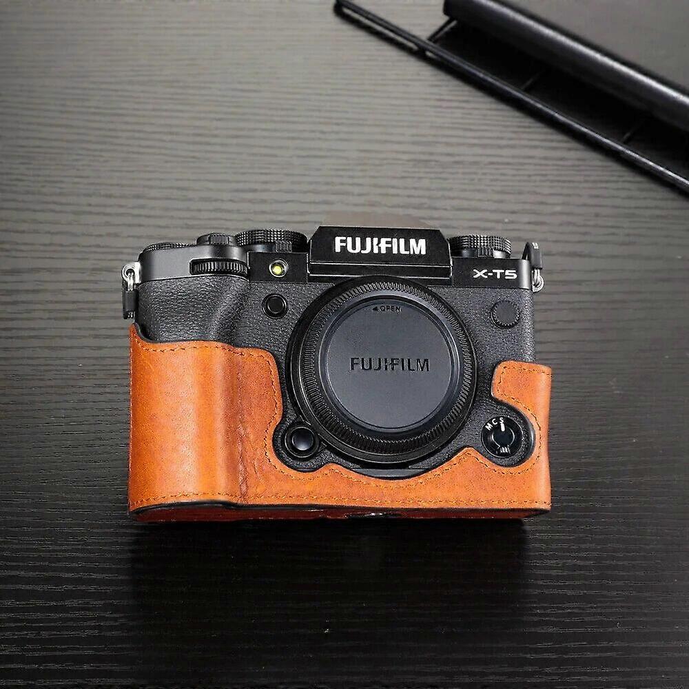 Fujifilm XT5 Genuine Leather Camera Bag Case Half Body Handmade Bag For ...
