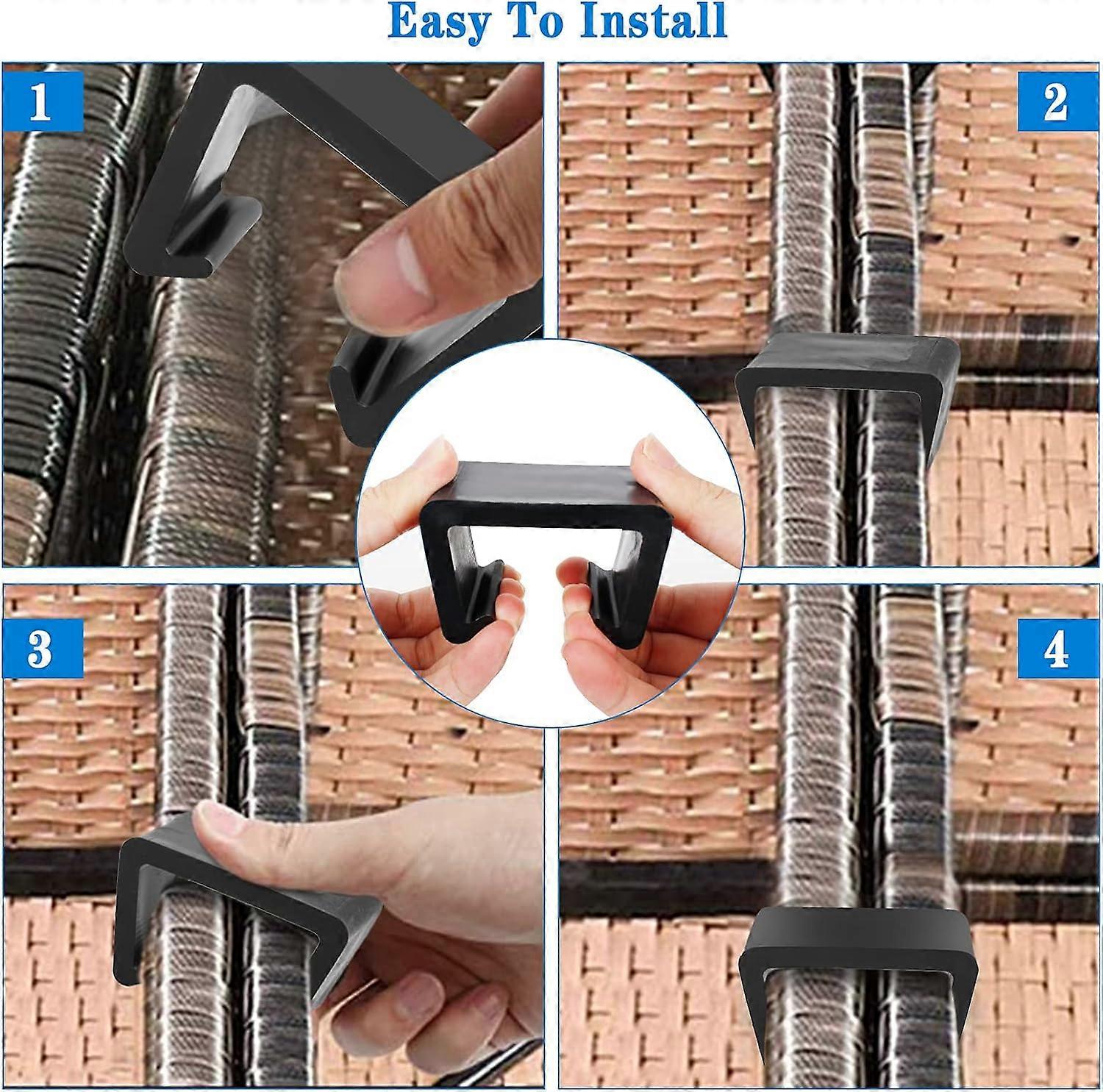 8 PCS Outdoor Patio Wicker, Furniture Alignment Clips Patio Rattan ...