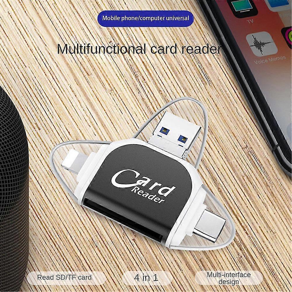 Multi-Port 4-in-1 Universal Card Reader | Fruugo UK