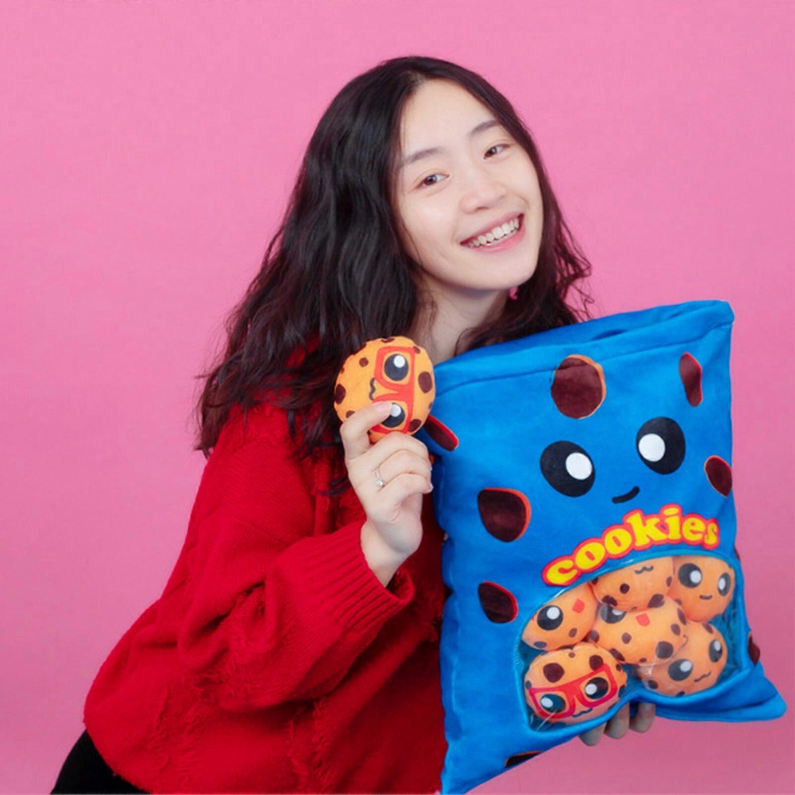 Cheesy Puff Plush Toy Cute Fluffy Pillow Stuffed Soft Snack Kawaii Kids ...