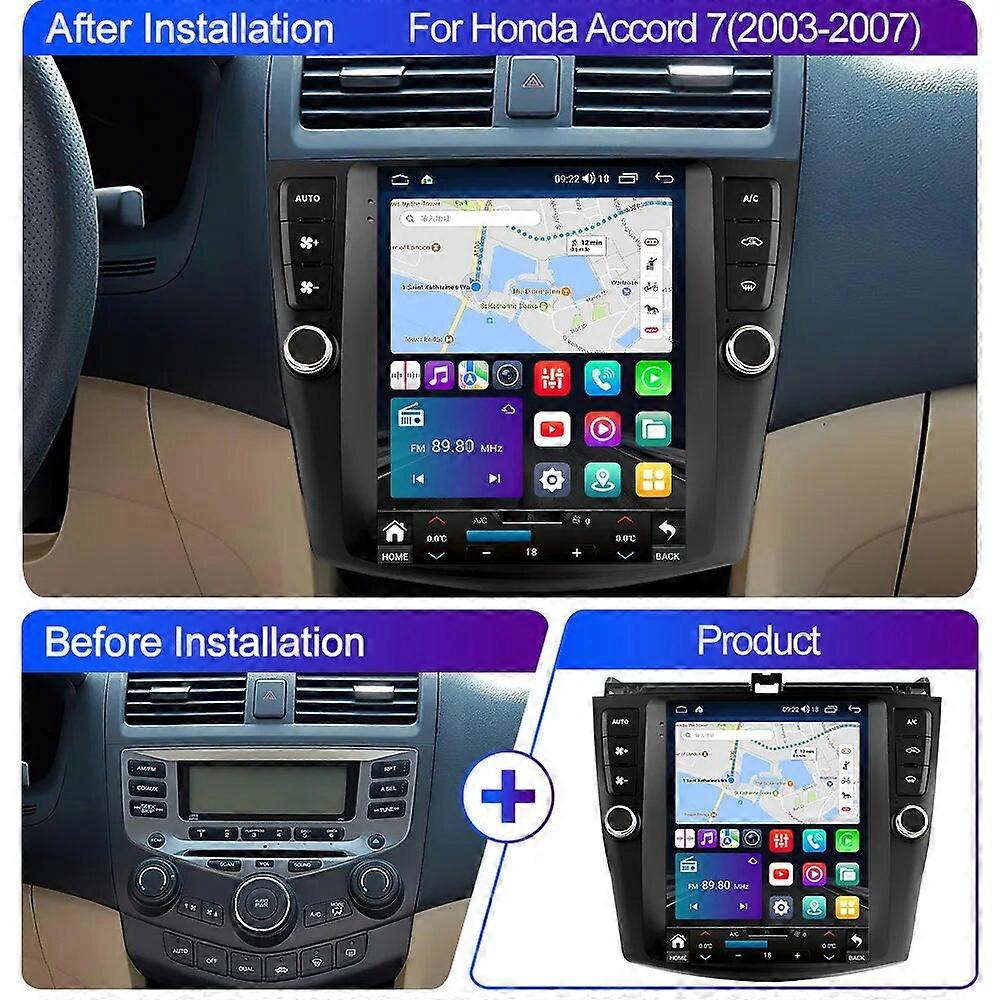 LEHX L6Pro For Honda Accord 7 2003-2008 Car Radio Multimedia 2din Android 11 Auto Carplay Stereo ...