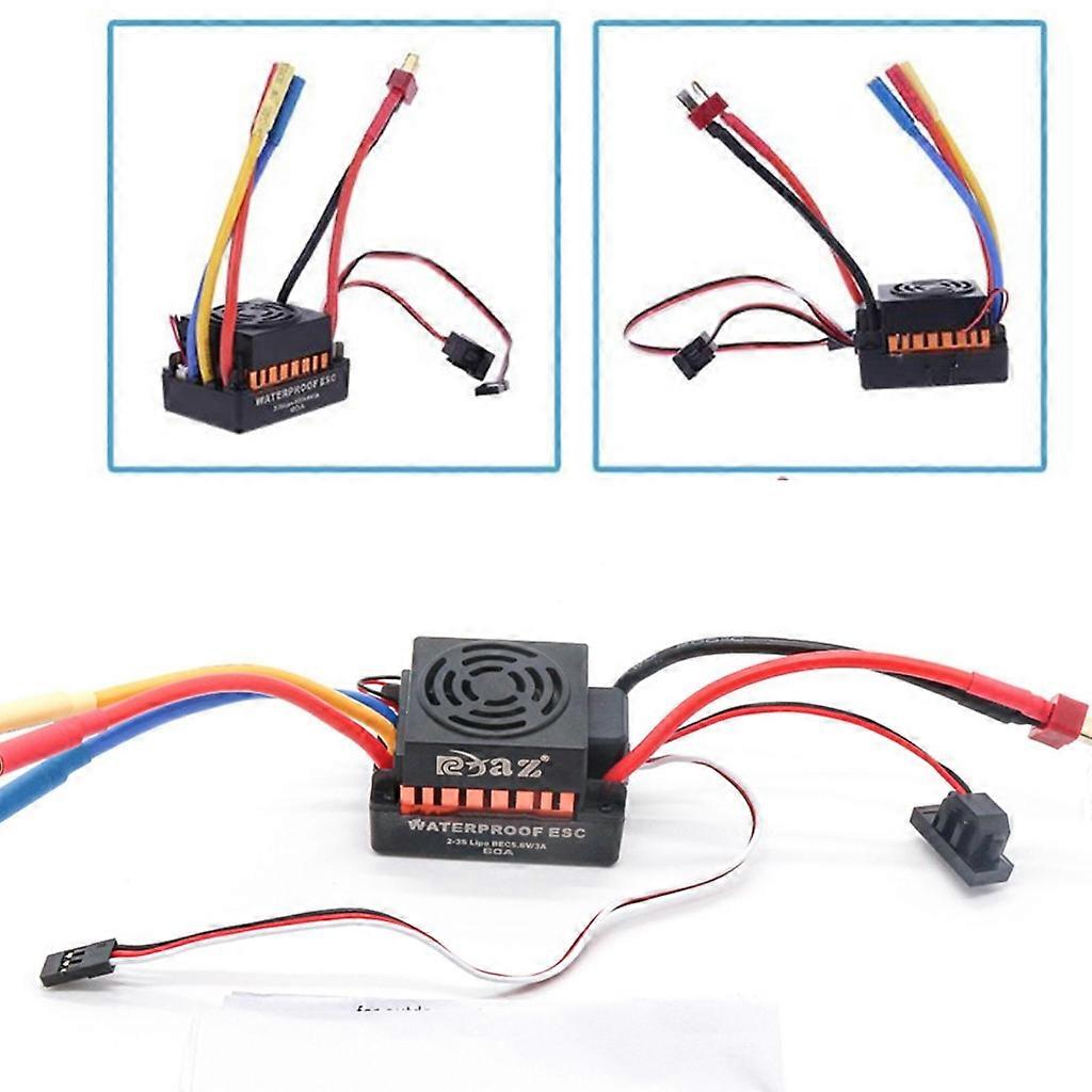 60A ESC Brushless Motor 1/10 Rc Waterproof Esc Brushless 1/10 Esc Combo ...