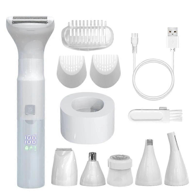 6 in1 Electric Shaver For Women Painless Hair Trimmer Body Hair Razor ...