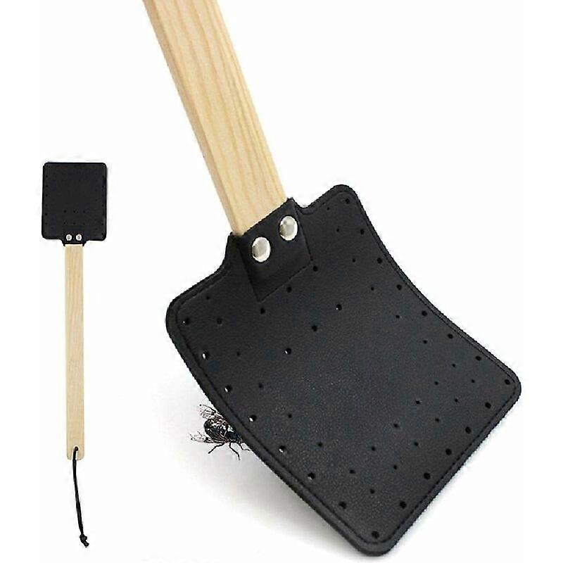 Fly Swatter,SL.GT Leather Mosquito Slap Fly Swatter with Wooden Handle ...