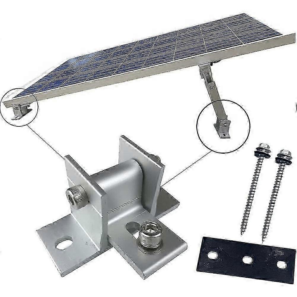 Solar Panel Rotatable Elevation With Angle Bracket Roof Mounting ...