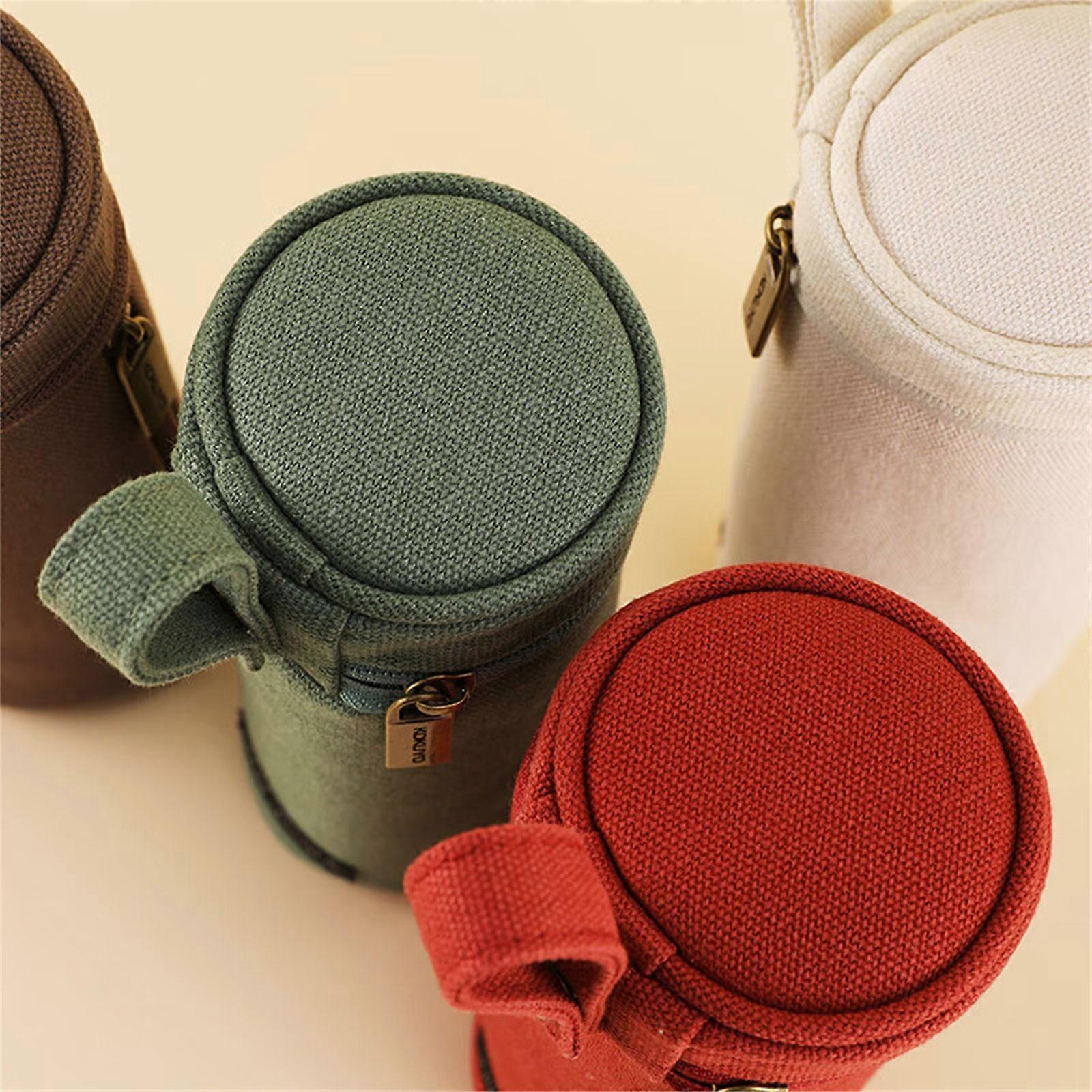 Cylindrical Pencil Case Tube Shaped Pen Pouches Standing up Pen Case ...