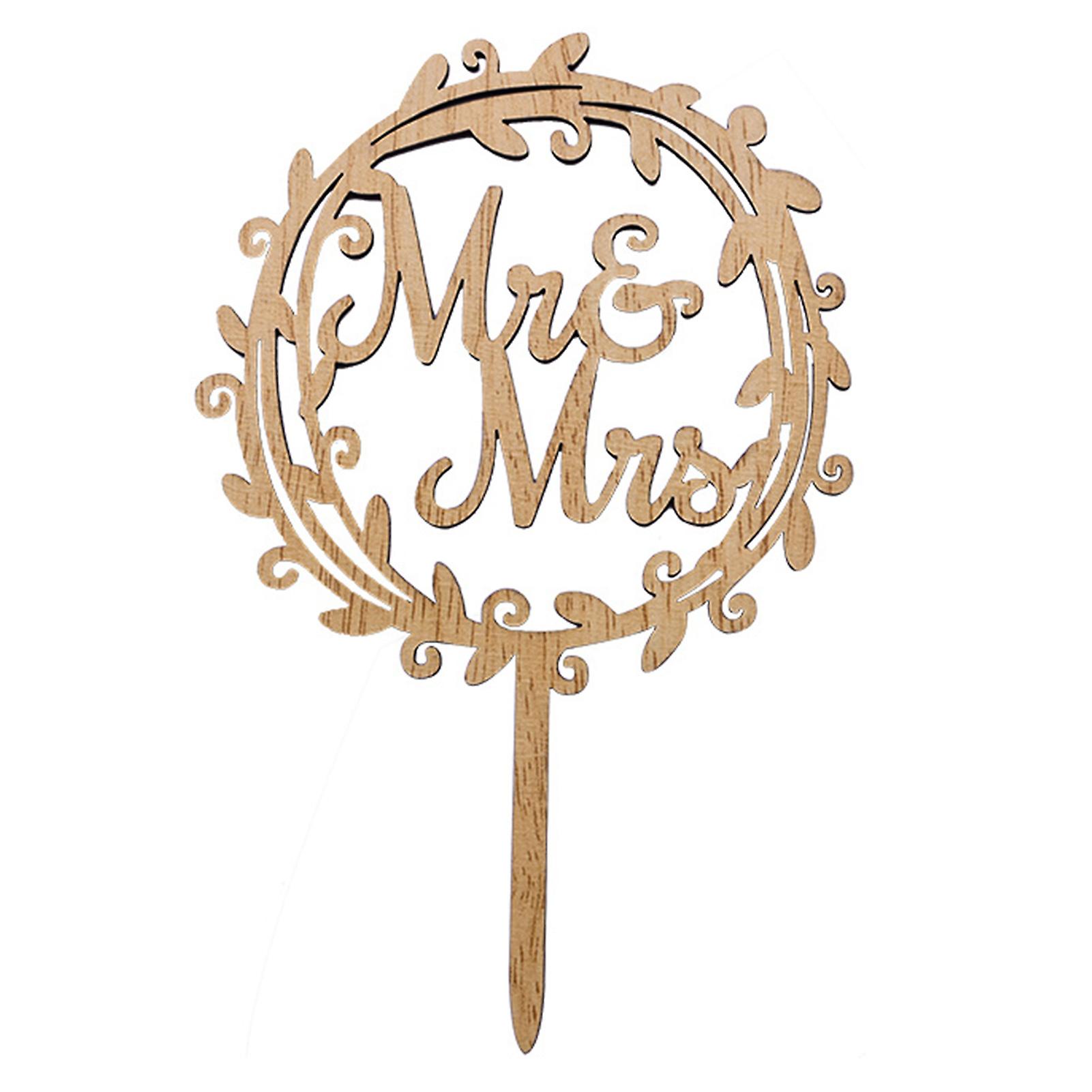 Wedding Cake Toppers Decorative Wedding Wreath Cake Topper Decorations ...