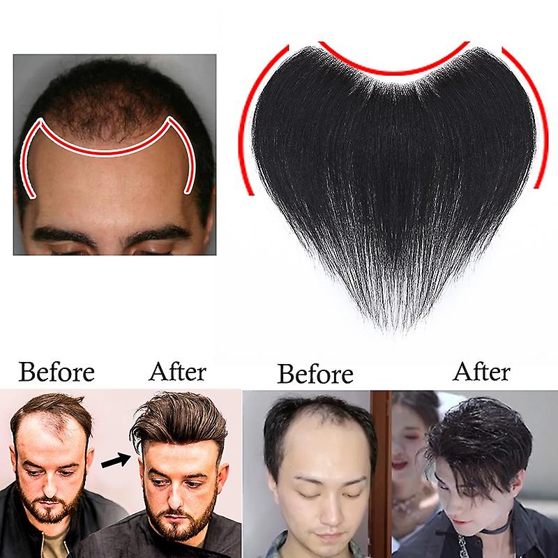 Men's Hairline Toupee Wigs Remy Human Hair Hairpieces Hair Replacement ...