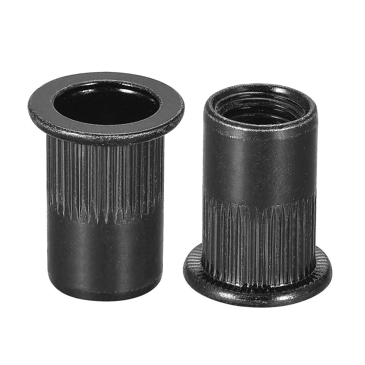 M10 Rivet Nuts Carbon Steel Zinc-plated Knurled Flat Head Threaded ...